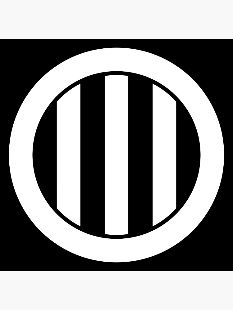 Japanese Family Crest KAMON [White] Date Masamune Premium Matte Vertical Poster