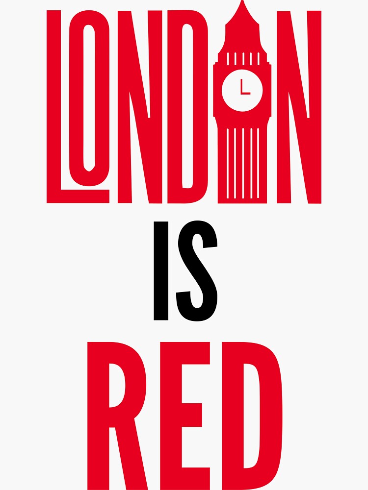 "London is Red" Sticker for Sale by Shadydesigner | Redbubble
