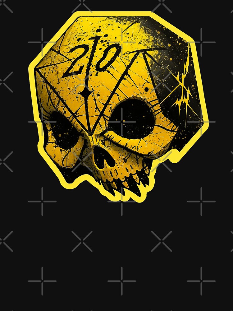 "Mörk Borg - Yellow Skull d20" T-shirt for Sale by DodgyDogma ...