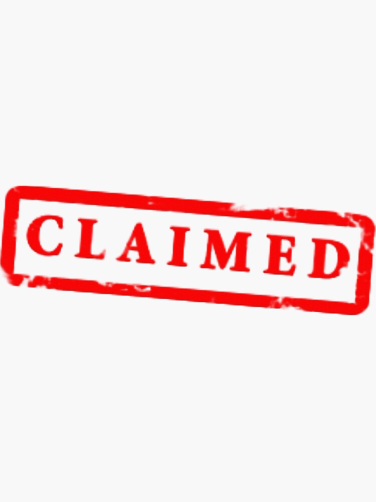 "Red Claimed Stamp" Sticker for Sale by Notnowwhen | Redbubble