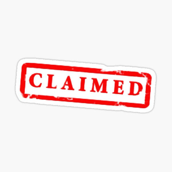 "Red Claimed Stamp" Sticker for Sale by Notnowwhen | Redbubble