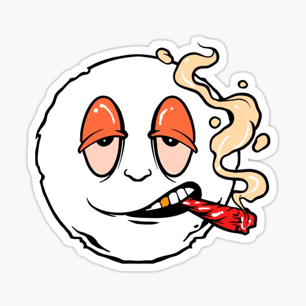 "Smiley Face Emoticons Smoking " Sticker for Sale by addthana | Redbubble
