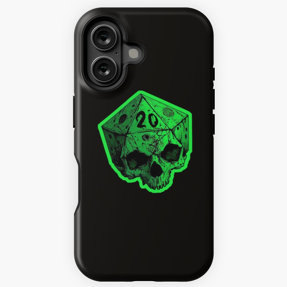 "Mörk Borg - Green Skull d20" Sticker for Sale by DodgyDogma | Redbubble