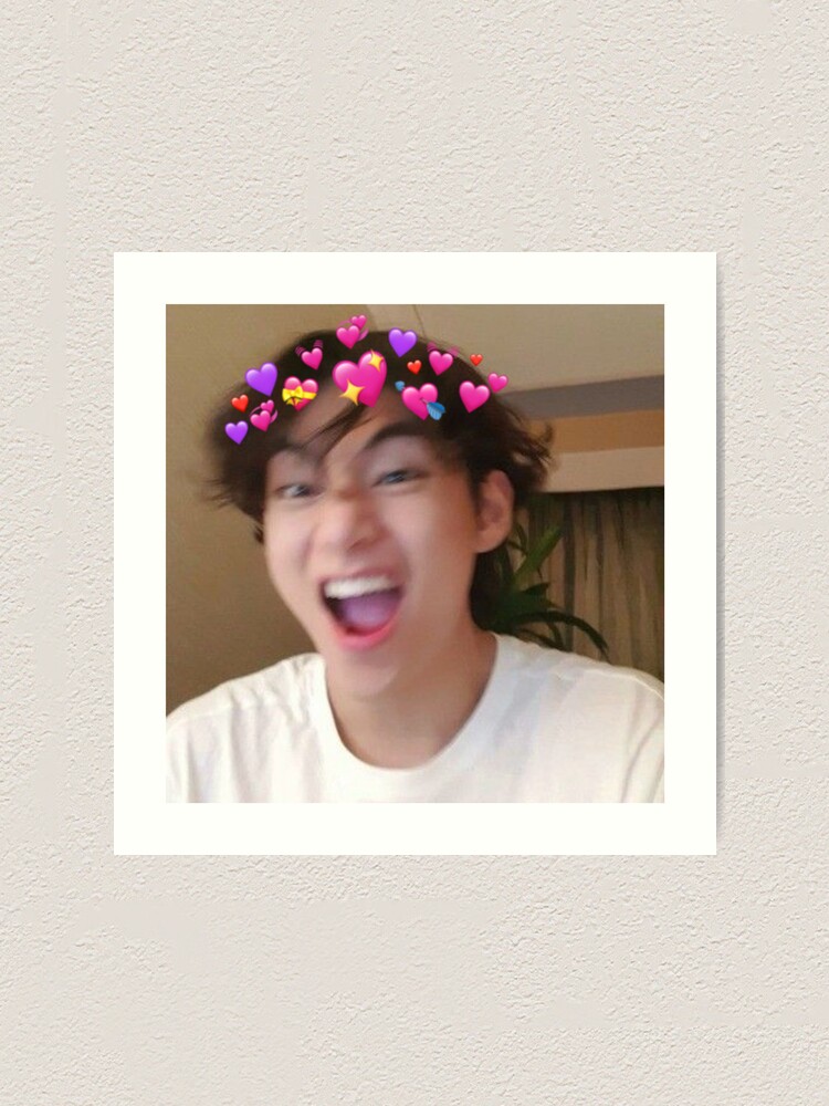 "Taehyung Tae funny face meme" Art Print by tokki-drawings | Redbubble