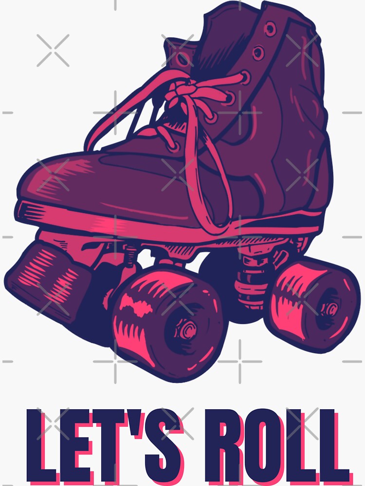 "let's roll" Sticker for Sale by addict2reading | Redbubble