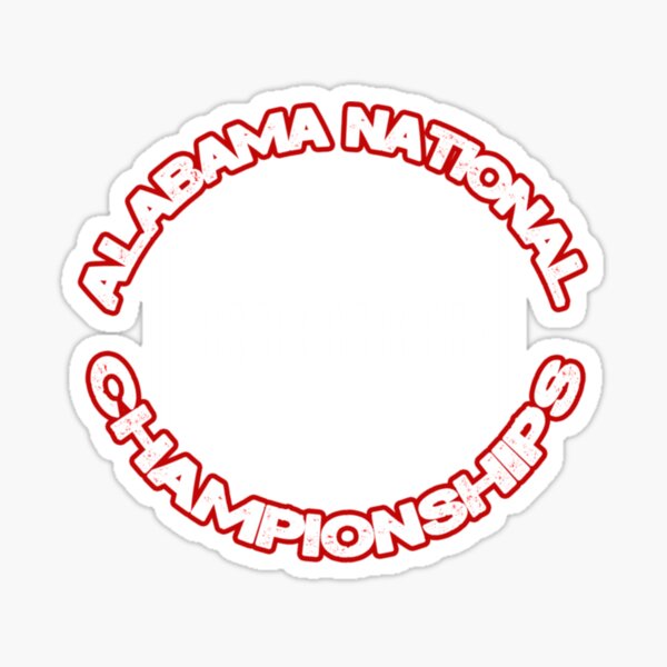 "Alabama National Championships Zipped Hoodie1" Sticker for Sale by ...