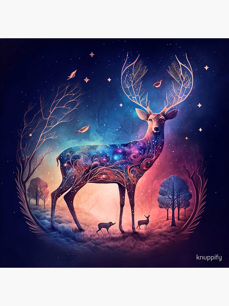 Deer spirit animal Sticker by knuppify Redbubble