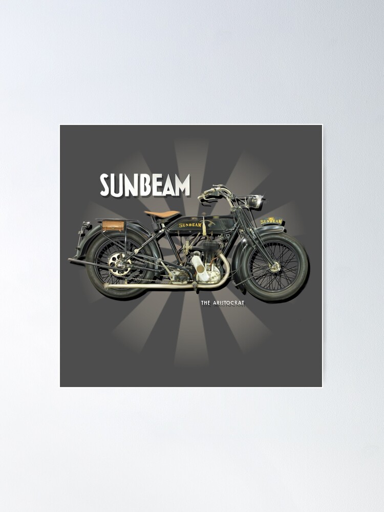 "Vintage Sunbeam Motorcycle design by MotorManiac" Poster for Sale by ...