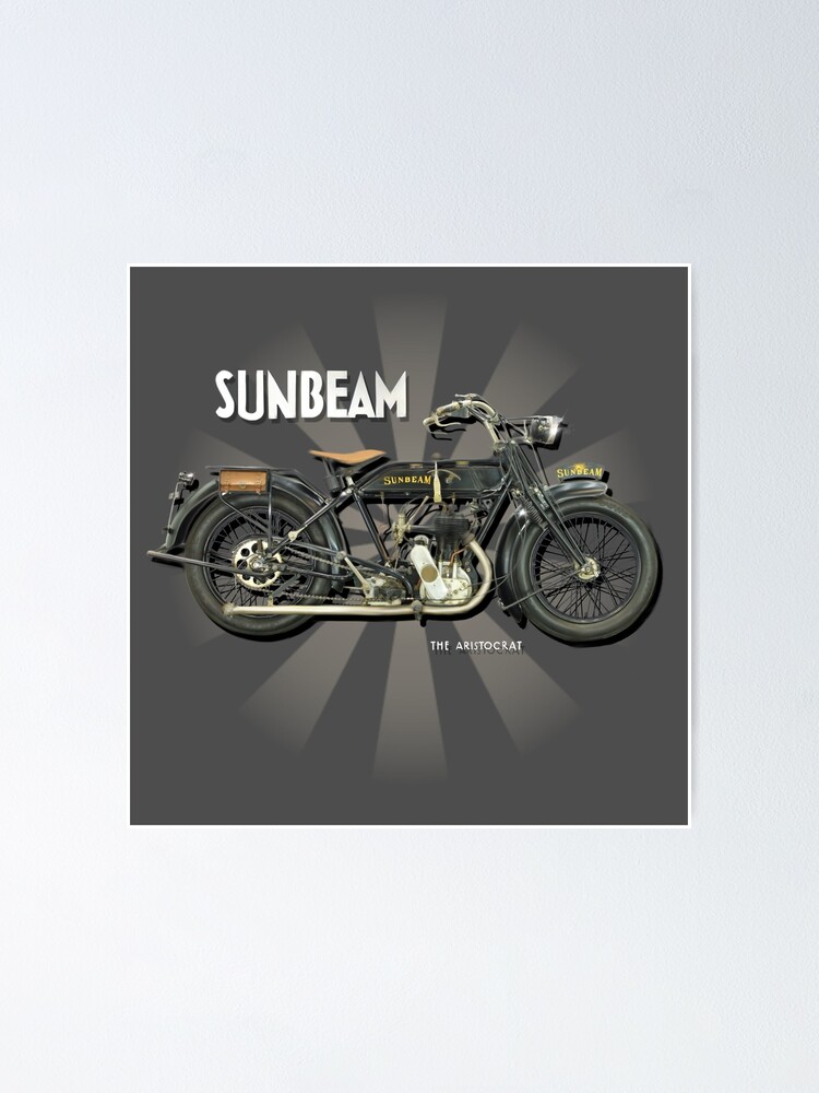 "Vintage Sunbeam Motorcycle design by MotorManiac" Poster by ...