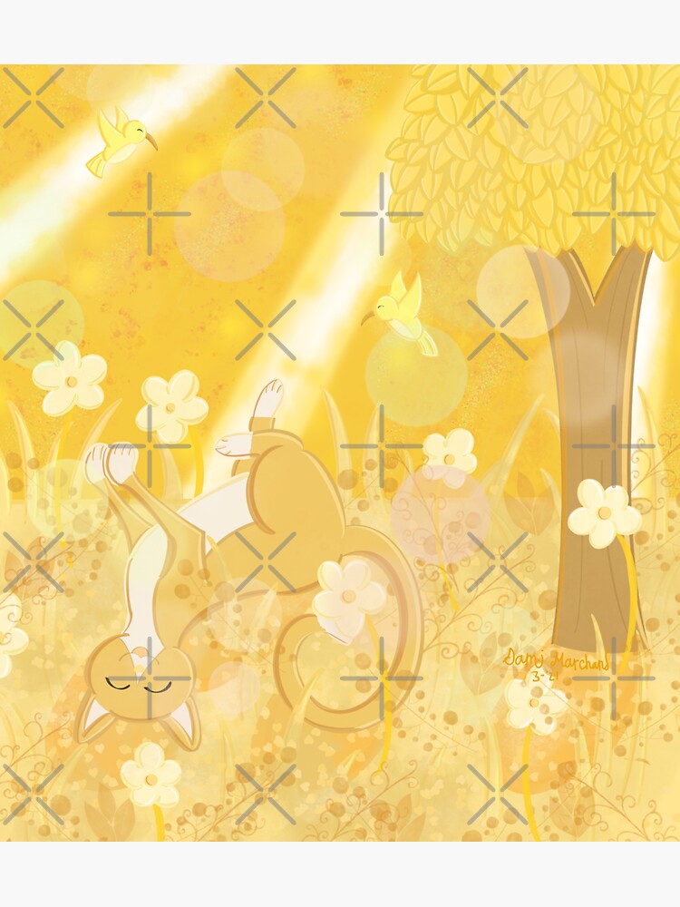 "Sunshine Cat" Sticker for Sale by DancingFoxArt | Redbubble