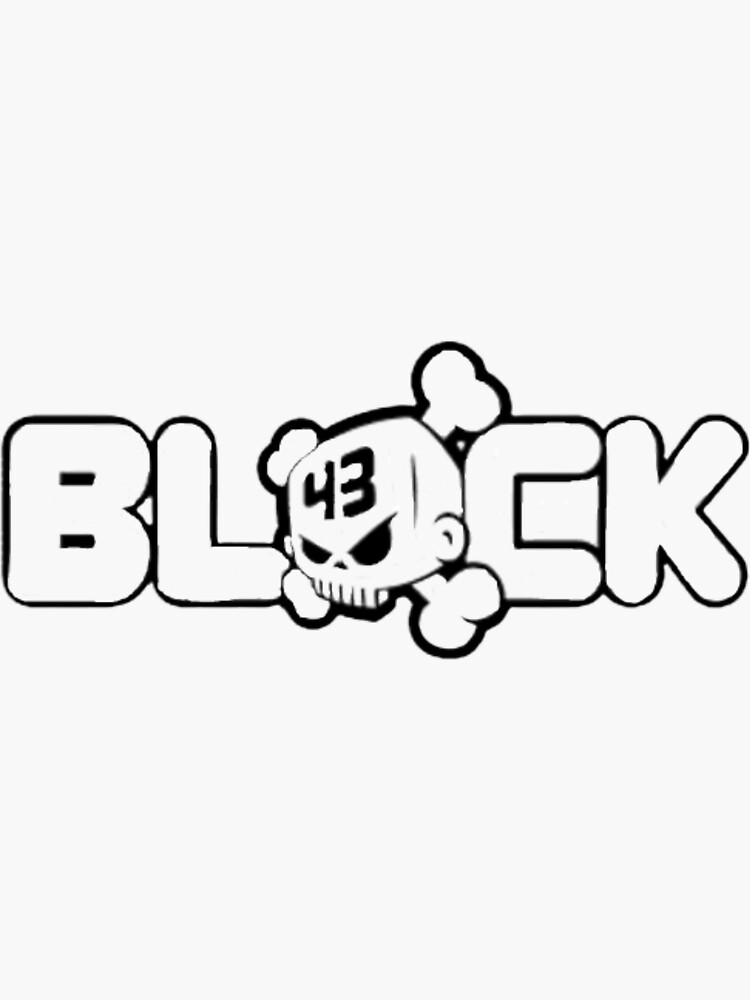 "BLOCK 43" Sticker for Sale by EMYMOASY | Redbubble
