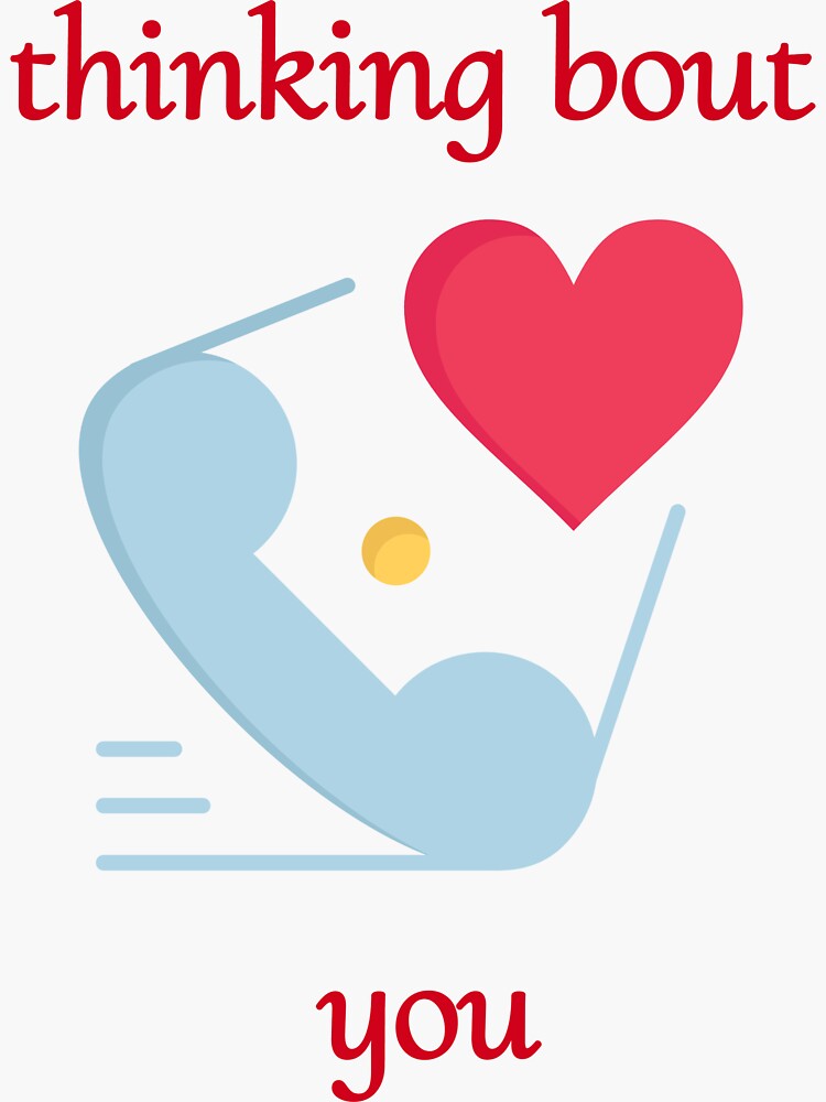 " thinking bout you sticker" Sticker for Sale by artdress | Redbubble
