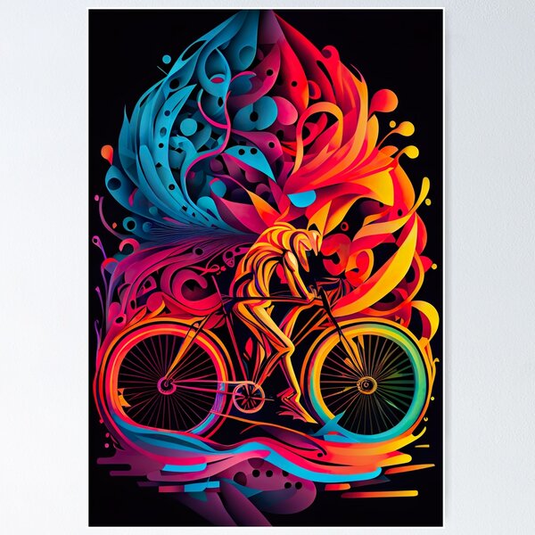 "Colorful bike ride" Poster for Sale by AIEngine | Redbubble