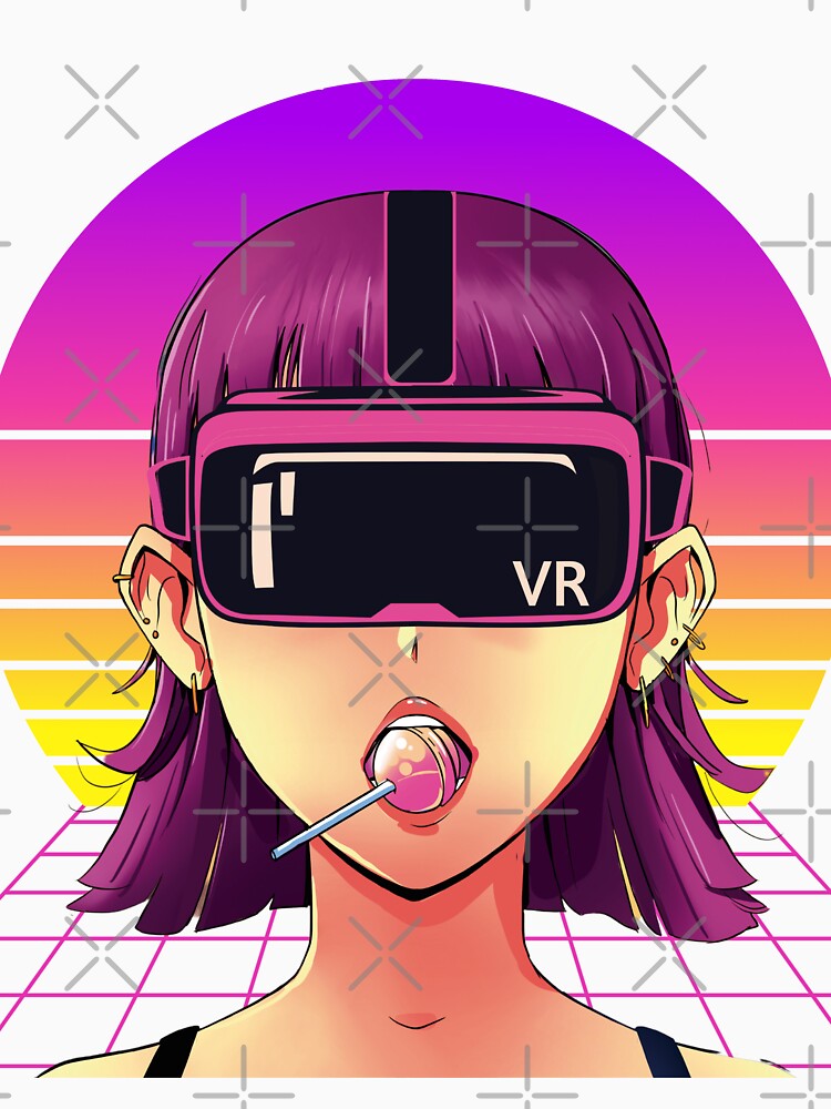 "Cyber Virtual Reality Anime Girl VR Headset Futuristic Looking" T ...