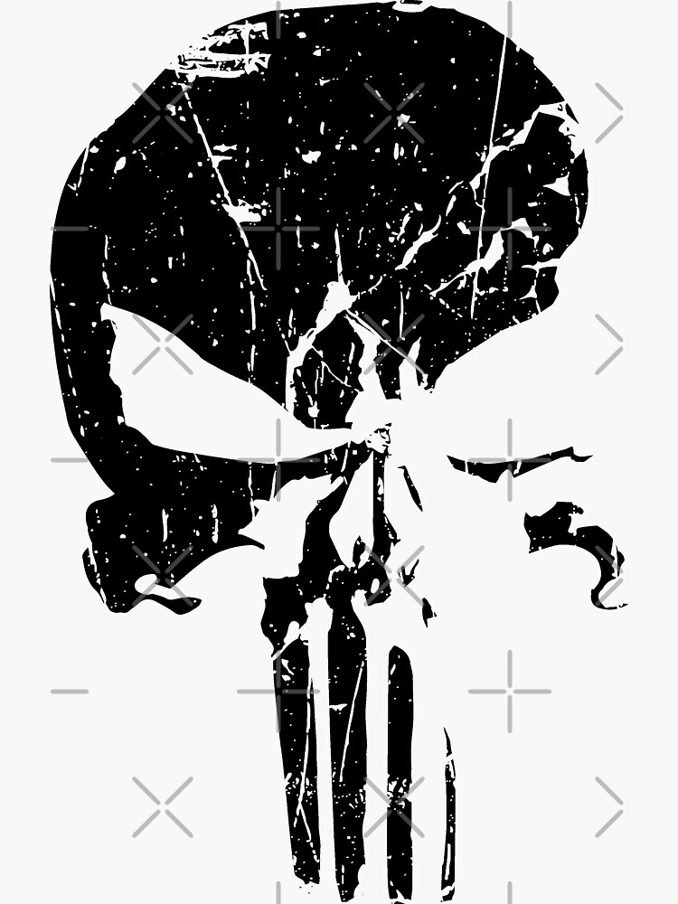 "COMIC SKULL - Punishment" Sticker for Sale by DAKAstudio | Redbubble
