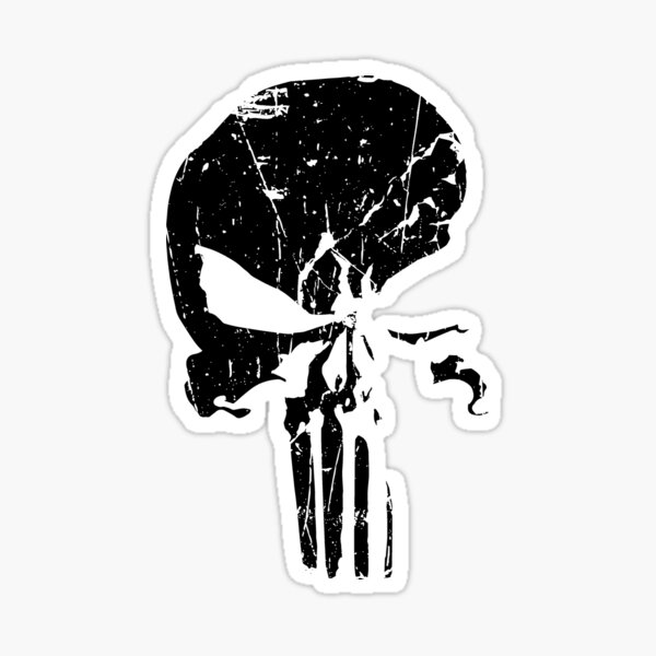 "COMIC SKULL - Punishment" Sticker for Sale by DAKAstudio | Redbubble