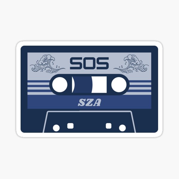 "SOS Cassette by sza" Sticker for Sale by LDR4life | Redbubble