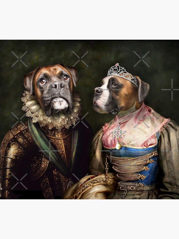 "Boxer Dog Portrait - Ruby and Steve" Art Print for Sale by carpo17 ...