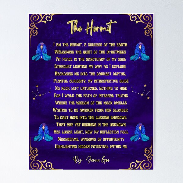 "The Hermit Poem" Poster for Sale by Jenna Gee | Redbubble