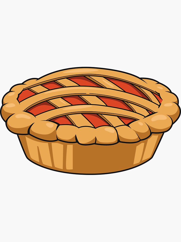 "Pie cartoon illustration" Sticker for Sale by Misscartoon | Redbubble