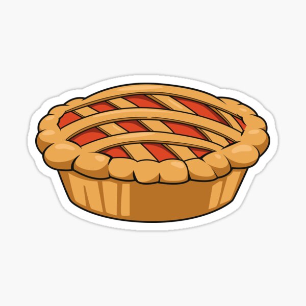 "Pie cartoon illustration" Sticker for Sale by Misscartoon | Redbubble