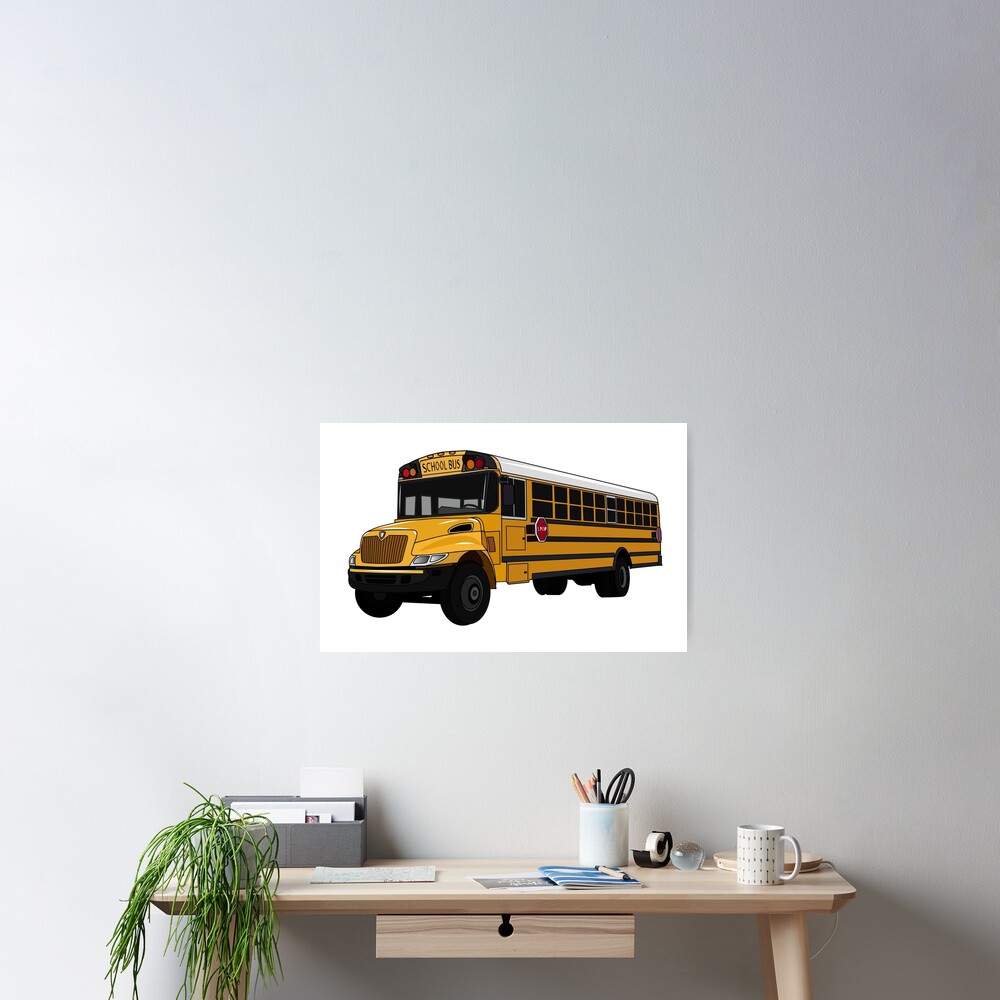 "School bus cartoon illustration" Classic T-Shirt for Sale by ...