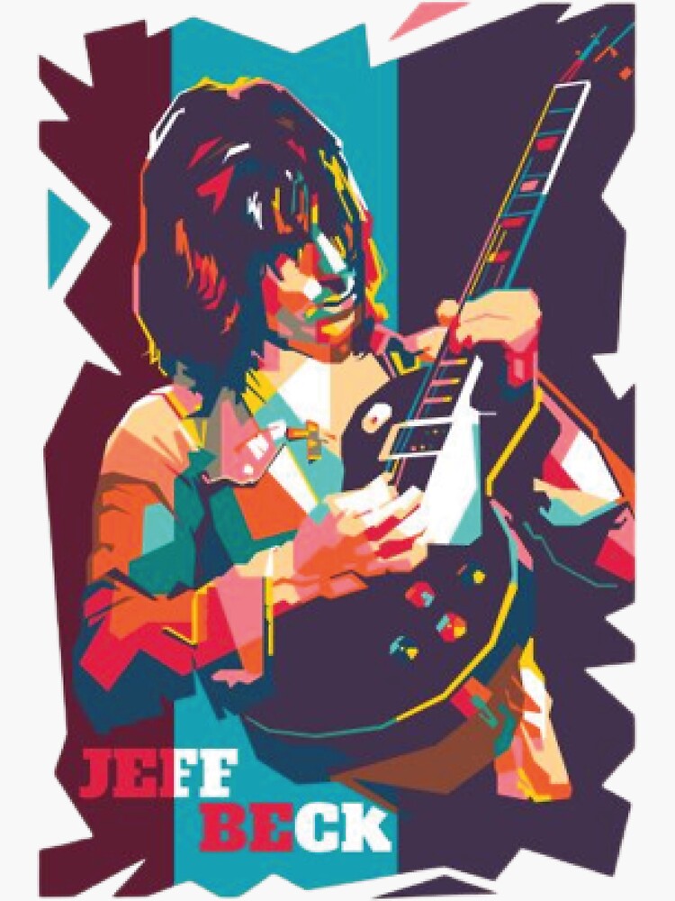"jeff beck painting" Sticker for Sale by magmood | Redbubble