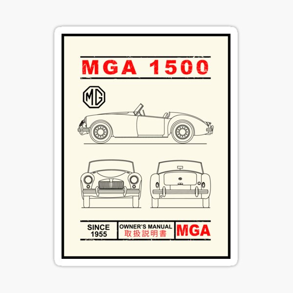 "Blueprint of the MGA" Sticker for Sale by rogue-design | Redbubble