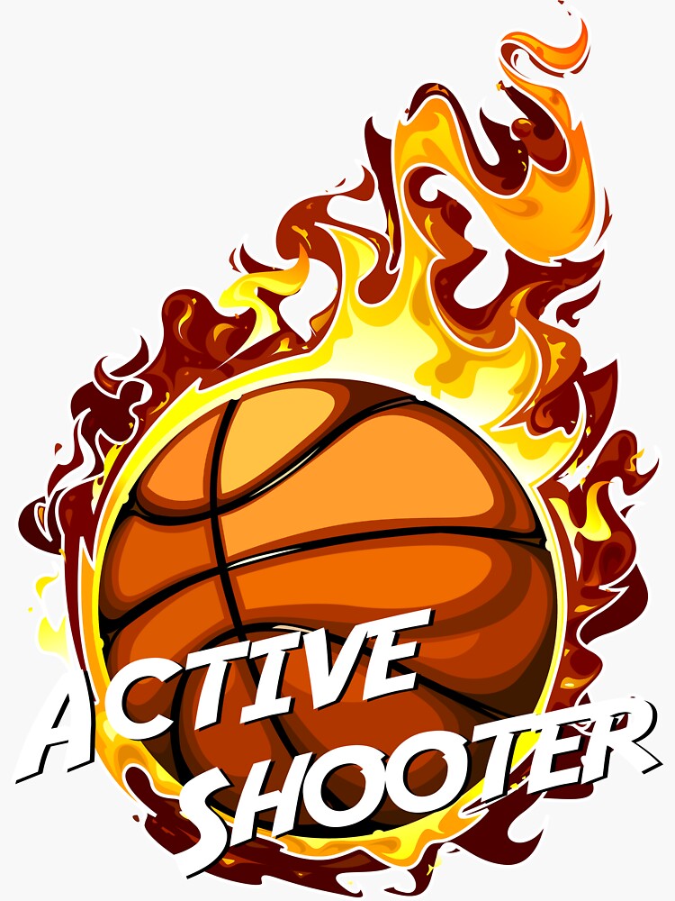 "active shooter basketball, active shooter" Sticker for Sale by ...
