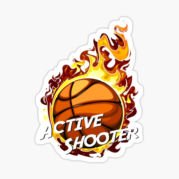 "active shooter basketball, active shooter" Sticker for Sale by ...