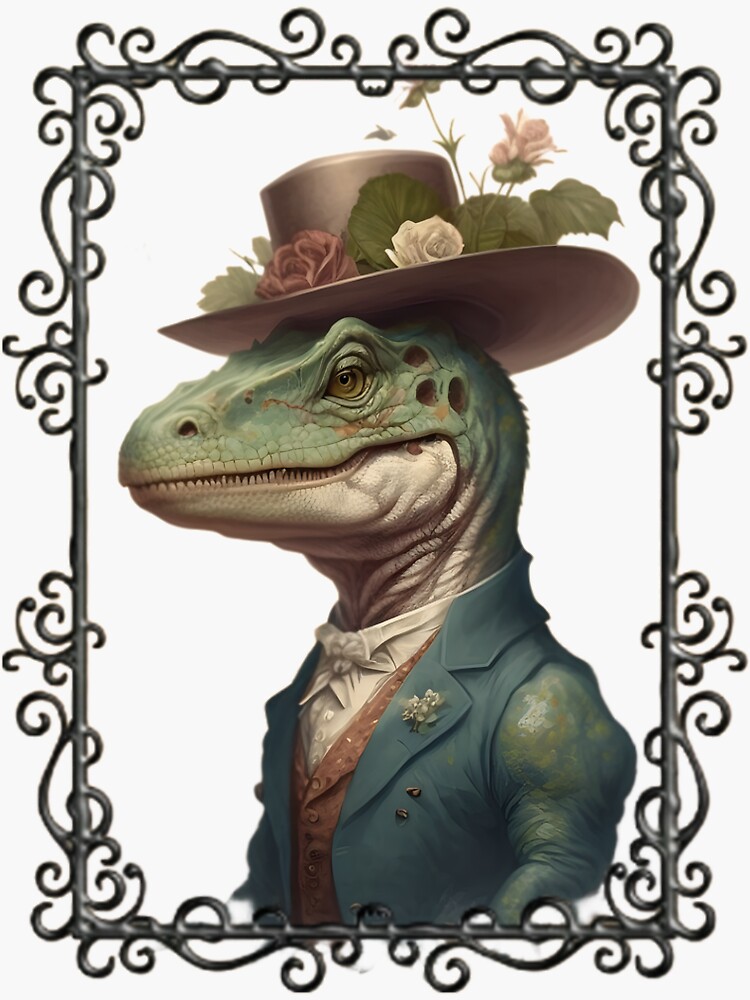 "Madame Dino" Sticker for Sale by D3SIGNEDbyUS | Redbubble