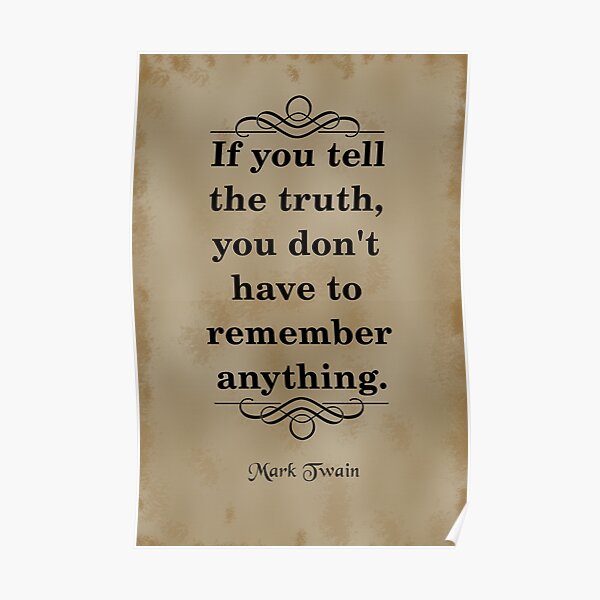 "Mark Twain Quote" Poster for Sale by bchambers1 | Redbubble
