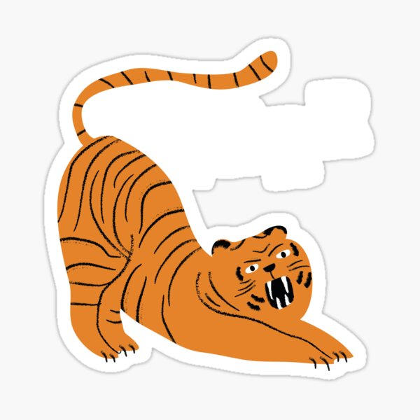"Tiger Roarrr Feline Predator Children" Sticker for Sale by mooon85 ...