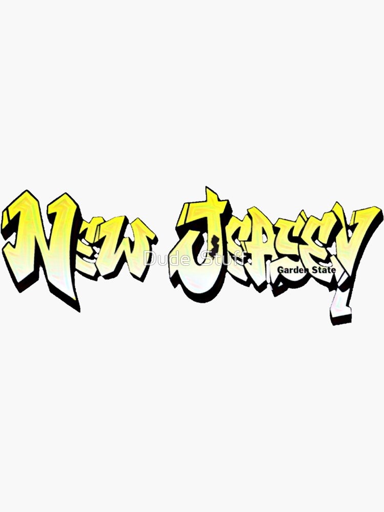 "New Jersey Graffiti " Sticker for Sale by VsTheInternet | Redbubble