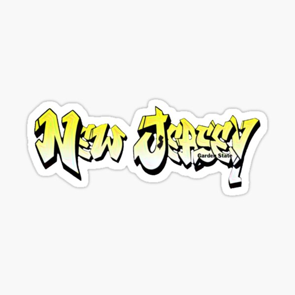 "New Jersey Graffiti " Sticker for Sale by VsTheInternet | Redbubble