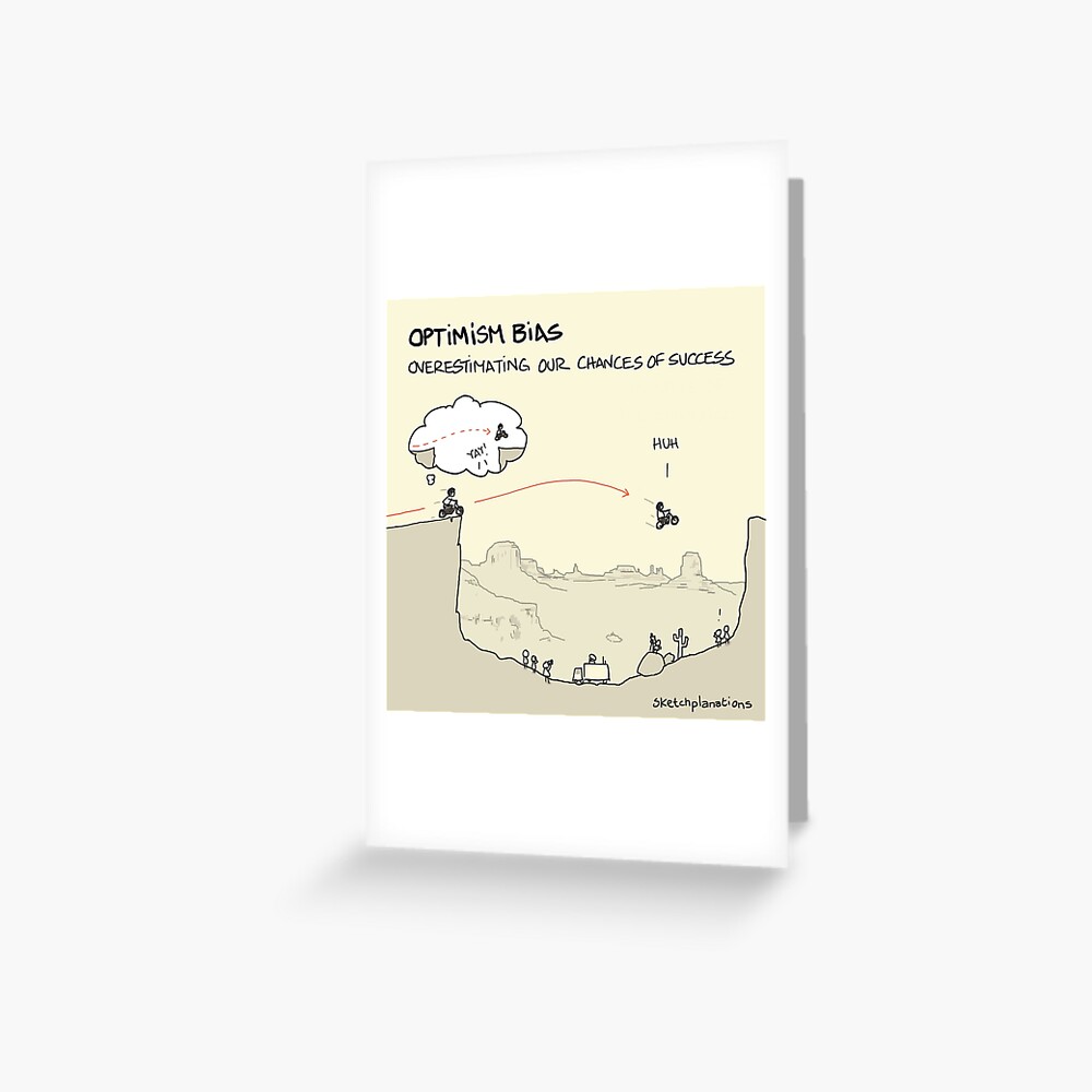 "Optimism bias" Sticker for Sale by sketchplanator | Redbubble