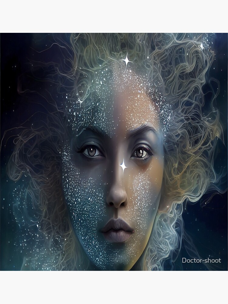 "Star glow woman face" Sticker for Sale by Doctor-shoot | Redbubble