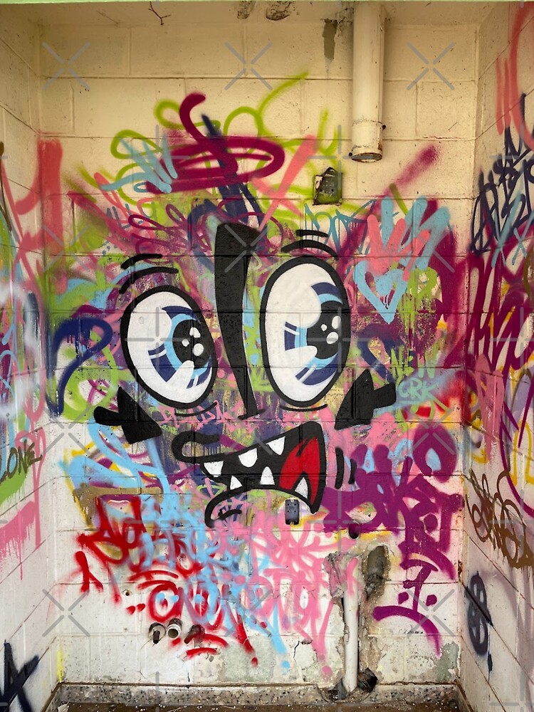 "Graffiti Face Photo Art " Sticker for Sale by TheJadeCat | Redbubble