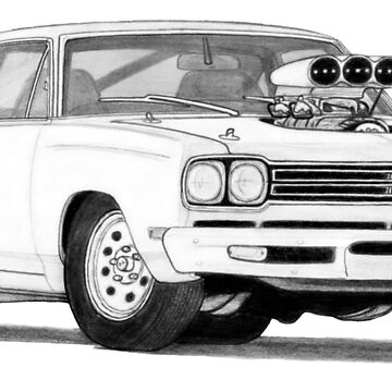 "1969 Plymouth Road Runner Drawing" Poster for Sale by ItsMeRuva ...