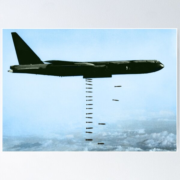 "Vietnam War, B-52 Bomber Airplane, Dropping Bombs, 1960s" Poster for ...