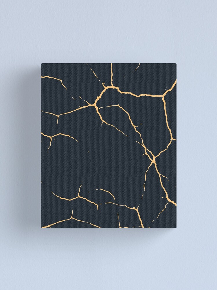 "kintsugi - kintsugi heart - kintsugi black" Canvas Print for Sale by ...