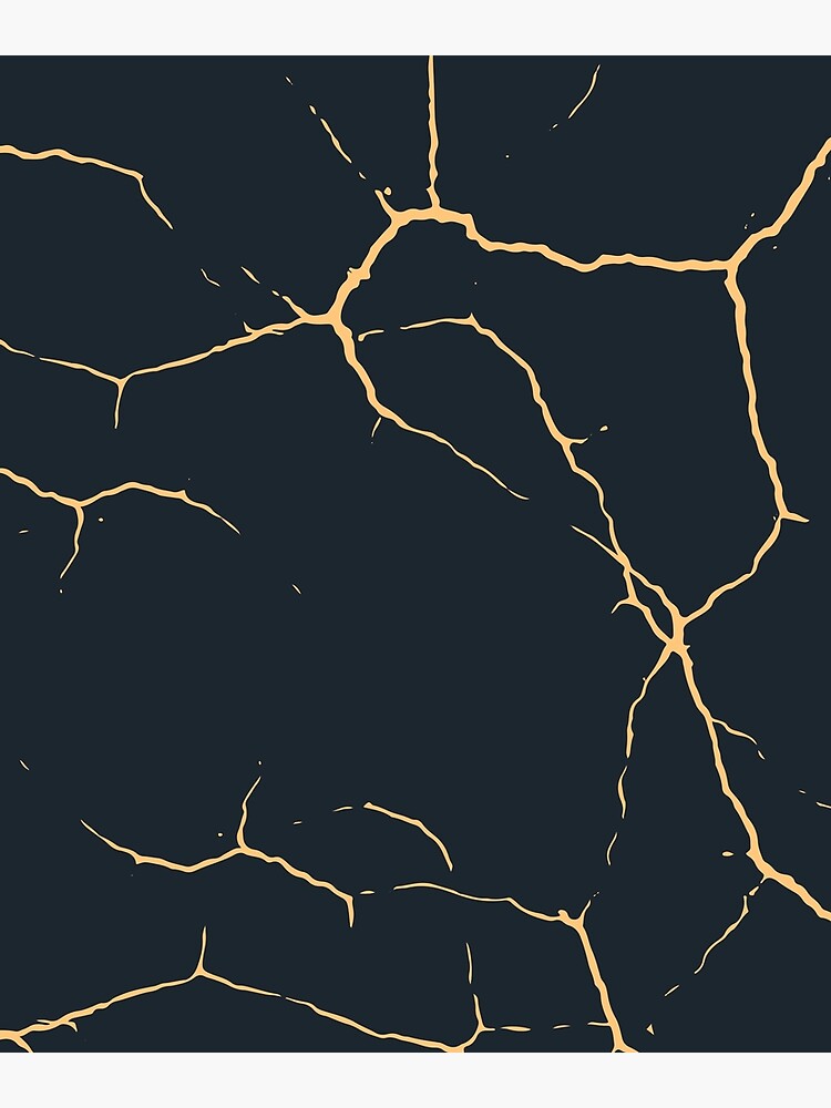 "kintsugi - kintsugi heart - kintsugi black" Canvas Print for Sale by ...