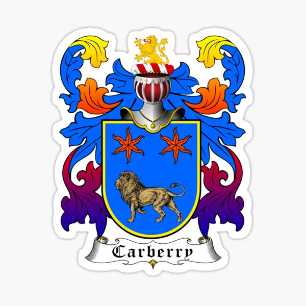 "CARBERRY FAMILY CREST" Sticker for Sale by CathalDevlin | Redbubble