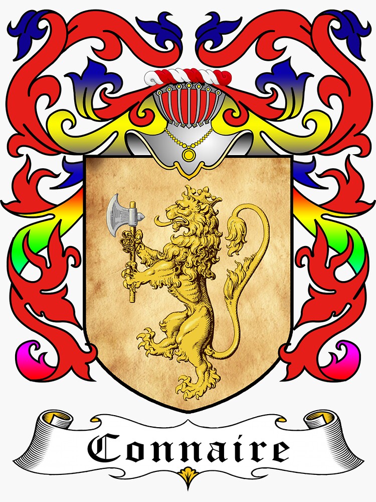 "CONNAIRE FAMILY CREST" Sticker for Sale by CathalDevlin | Redbubble