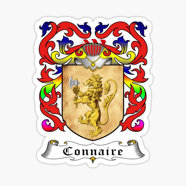 "CONNAIRE FAMILY CREST" Sticker for Sale by CathalDevlin | Redbubble