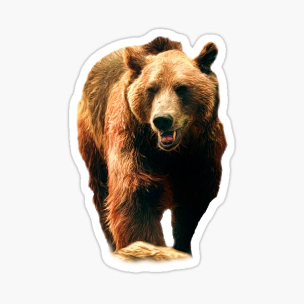 "Brown bear" Sticker for Sale by Guardi71 | Redbubble