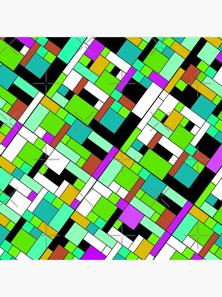 "80s Inspired Blocks" Sticker for Sale by TotallyRetroArt | Redbubble