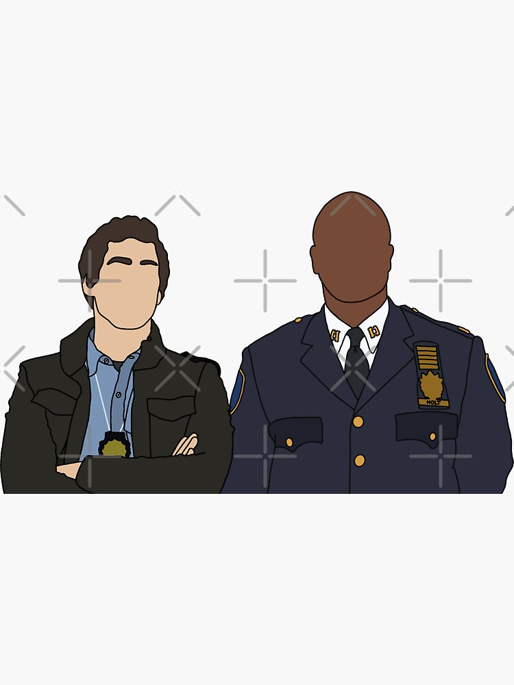 "jake peralta and captain holt" Sticker for Sale by sophc35 | Redbubble