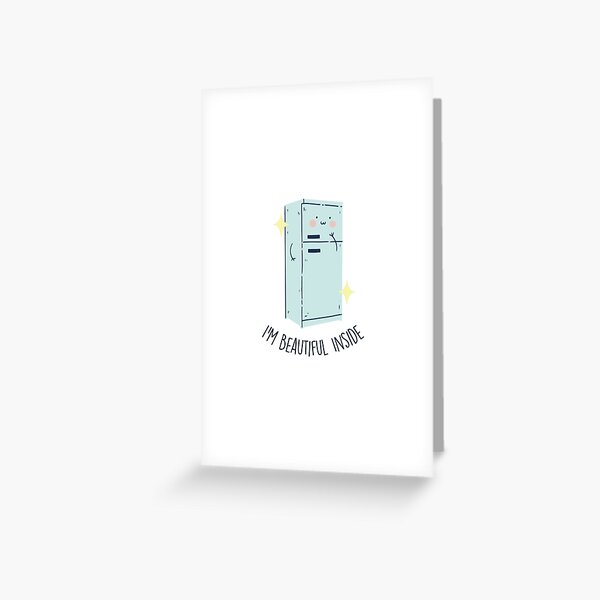 "Cute Refrigerator" Greeting Card for Sale by Dashies | Redbubble