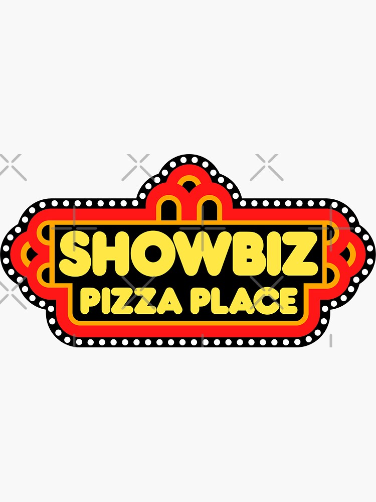 "Showbiz Pizza Place" Sticker for Sale by fandemonium | Redbubble